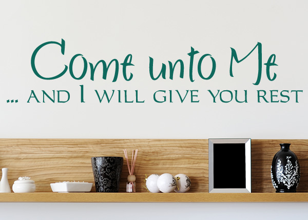 I Will Give You Rest Wall Decal Matthew 11:28 | Christian Statements